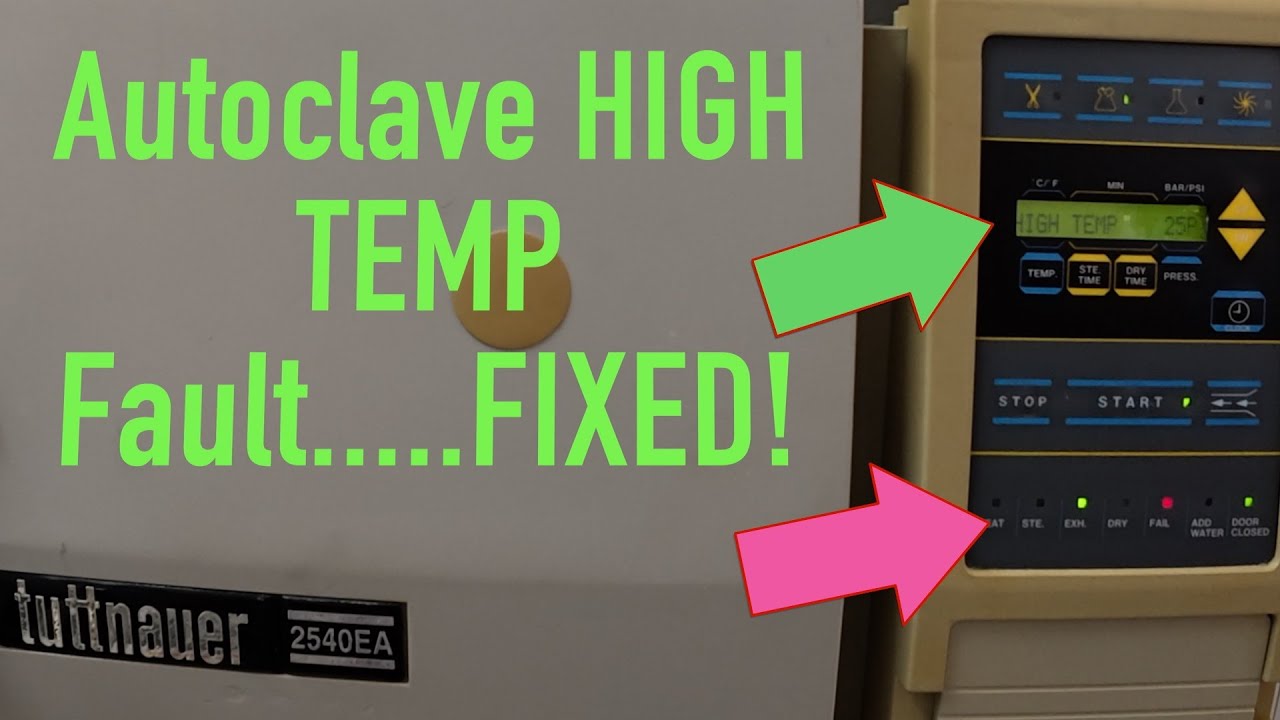 REPAIR A BROKEN TUTTNAUER AUTOCLAVE. High heat fault: air jet ...