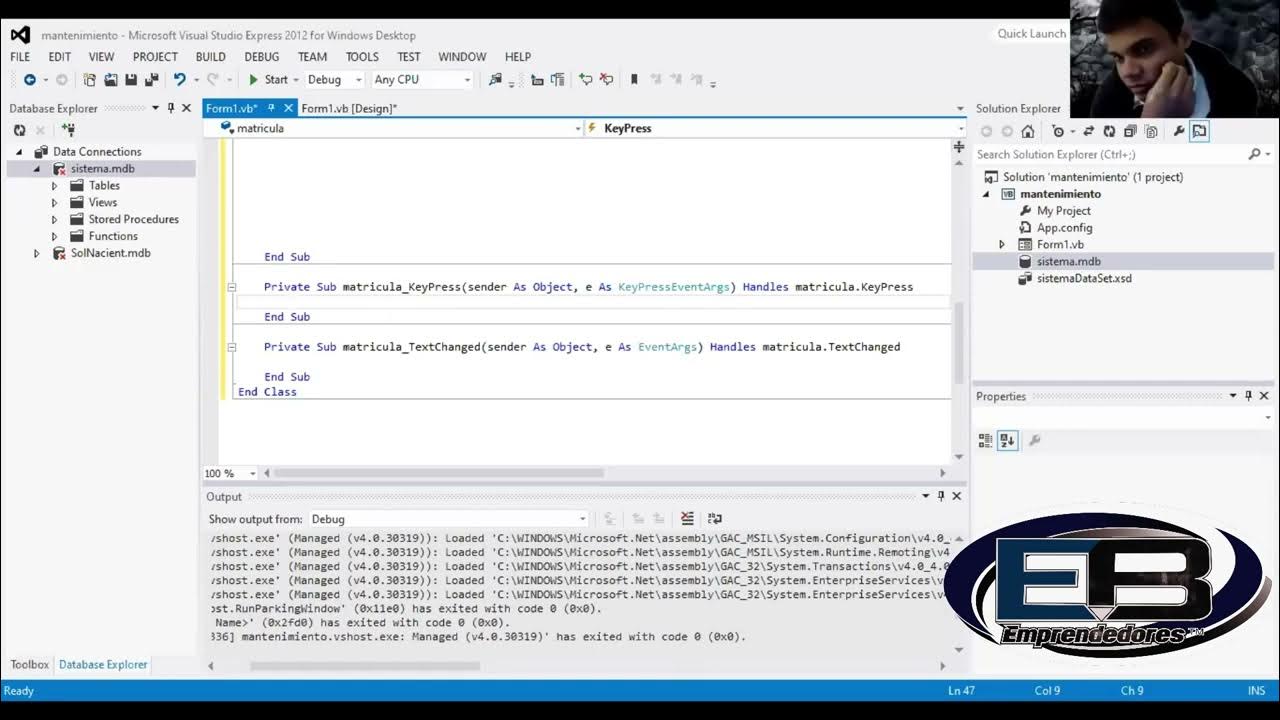 Validacion con Evento Keypress y KeyDown VBNET - YouTube
