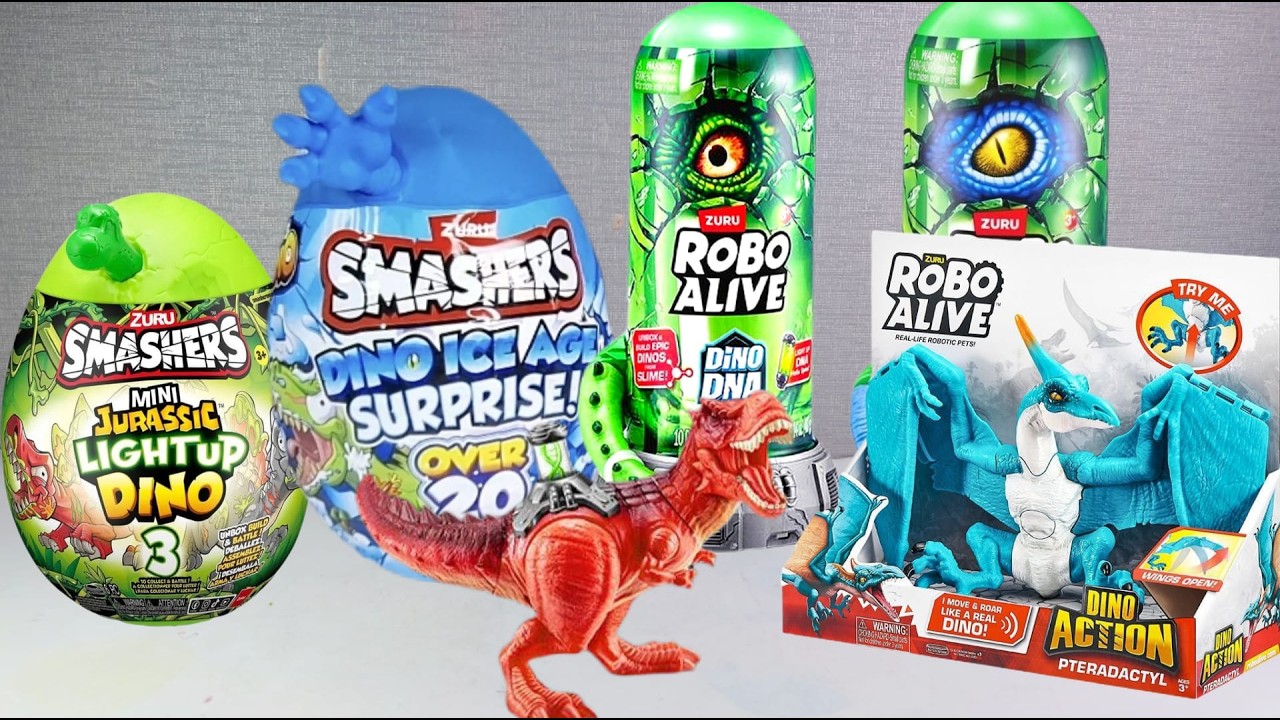UNLOCKING DINO DNA! 🧬 Zuru Robo Alive & Smashers Ice Age Surprise ...