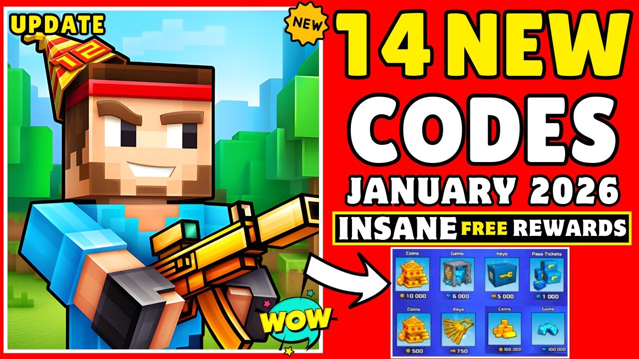 🎁 JANUARY FREE CODES 🎁PIXEL GUN 3D PROMO CODES 2026 - PIXEL GUN 3D CODES - PIXEL GUN 3D CODE ...