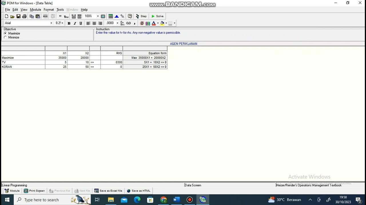 MODUL LINEAR PROGRAMMING SOAL 8 - YouTube