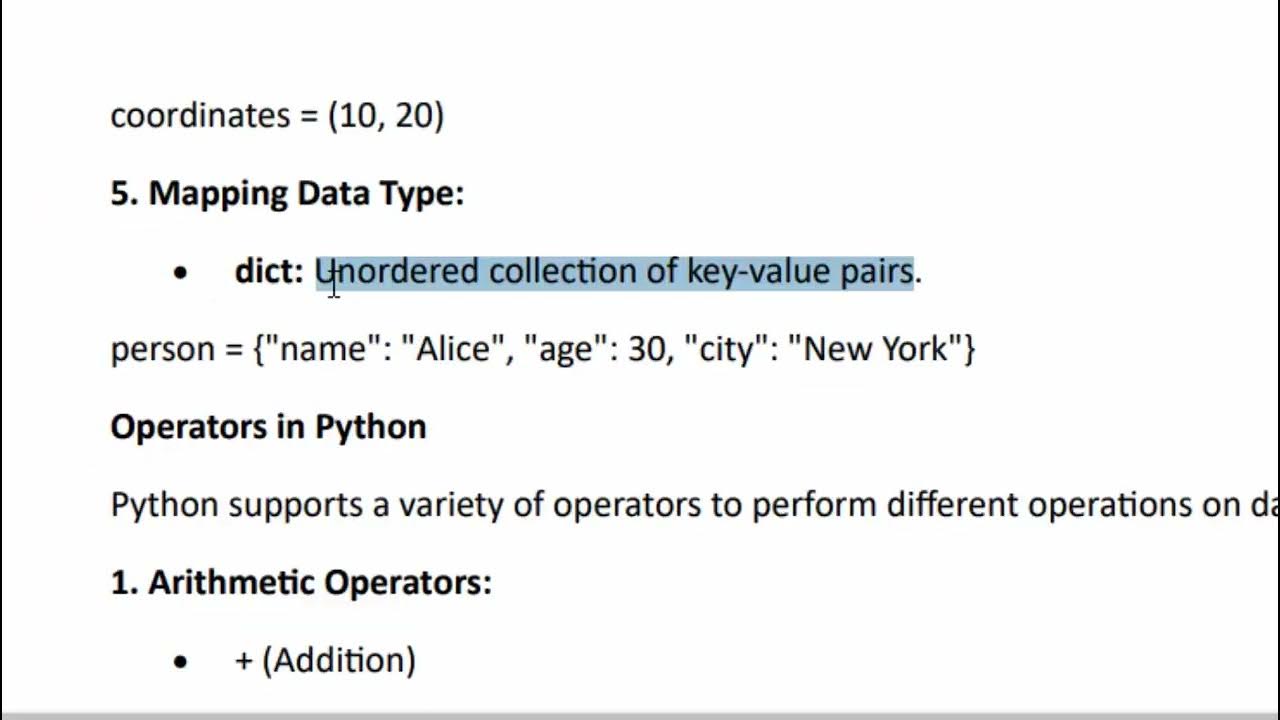 Full video of Data types and operators in Python@COMPUTEREXCELSOLUTION #python # ...