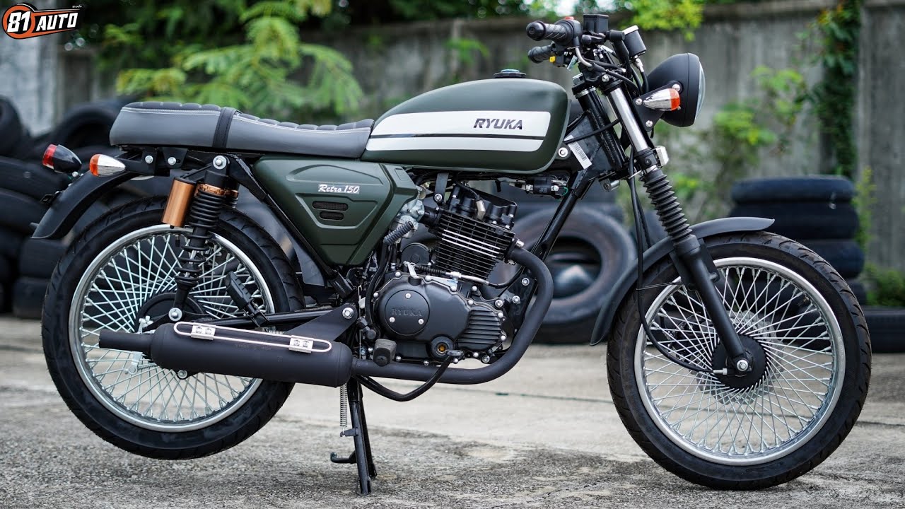 Zongshen Ryuka RETRO150 สีเขียว HD Walk Around: 81Auto - YouTube