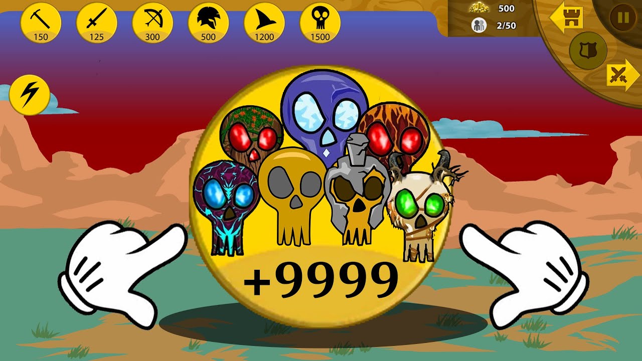 999 ARMY ALL SKIN GIANT MIX IN ICON VS 999 ARMY INSANE MAP | STICK WAR ...