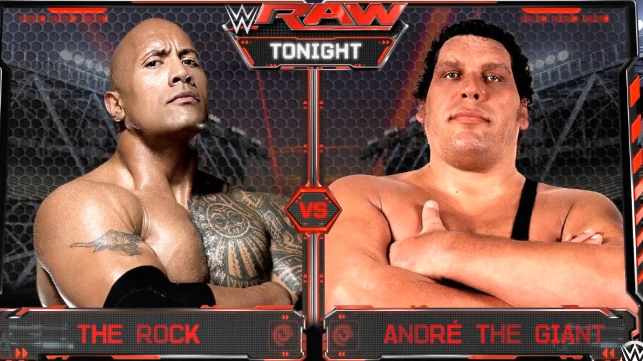 WWE The Rock vs Andre The Giant: Raw - YouTube