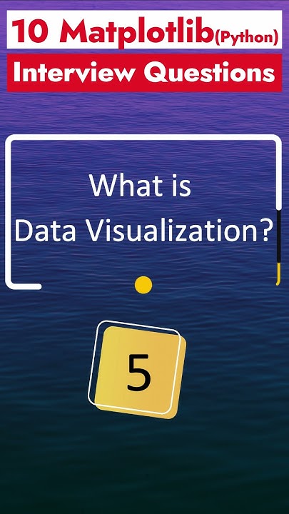 Part 1 - Matplotlib Interview Questions | Python Library for Data Science - YouTube