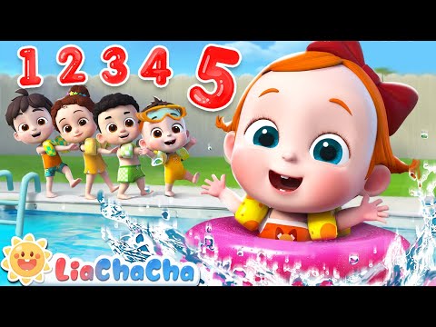Five Little Babies Swimming in the Pool | EP28 | LiaChaCha Nursery Rhymes & Baby Songs