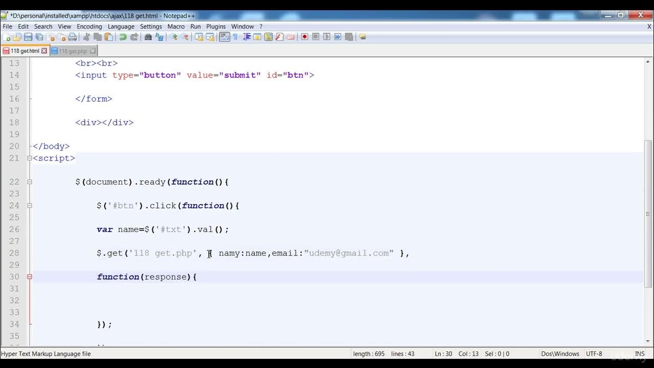 jQuery Ajax 168 - Ajax by using Get method - YouTube