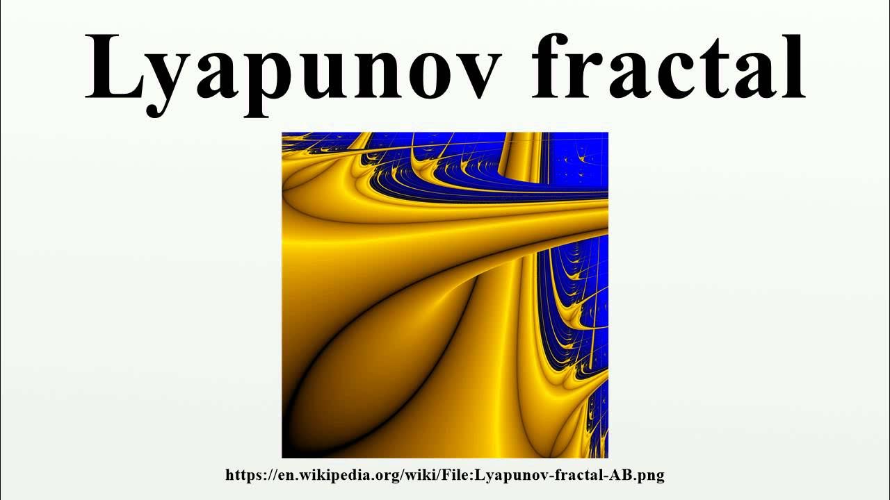 Lyapunov fractal - YouTube