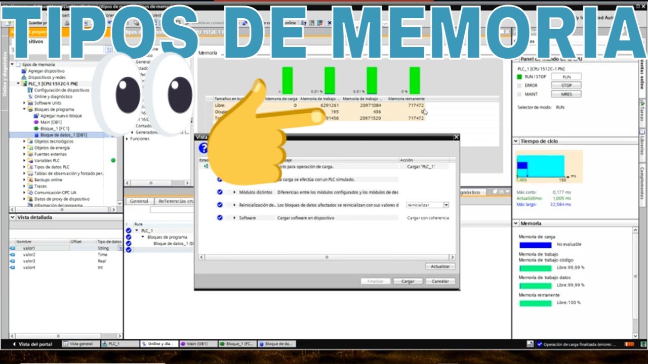 TIPOS de MEMORIA del PLC + ELECCIÓN de la Memory Card en TIA PORTAL ...