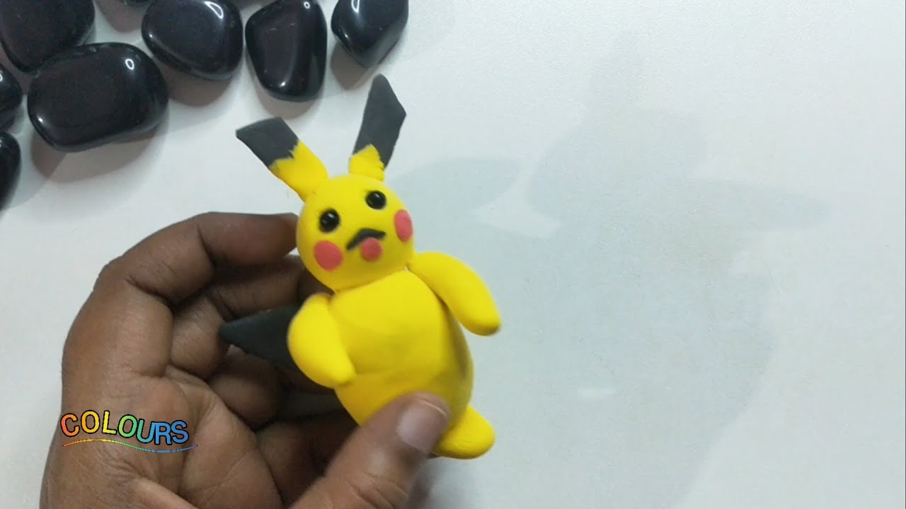Pokemon | pikachu | Clay making videos | Air dry clay making ideas # ...