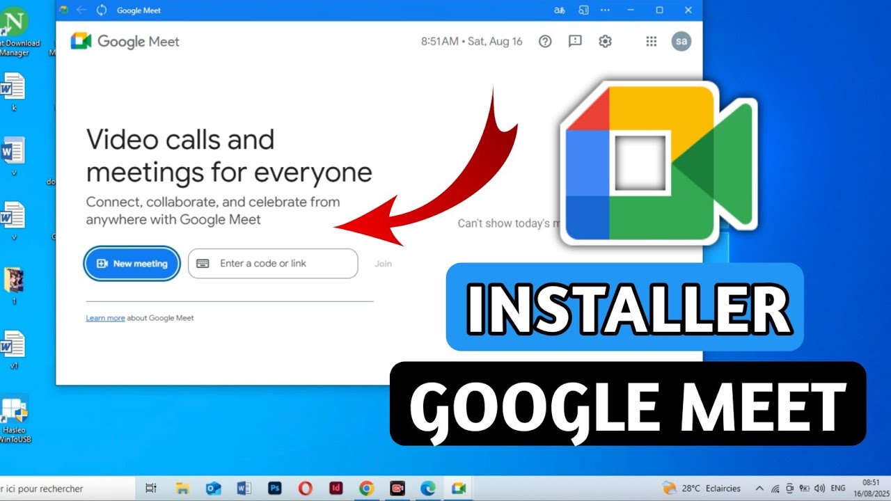 Comment télécharger et installer Google Meet sur pc - installer Google ...