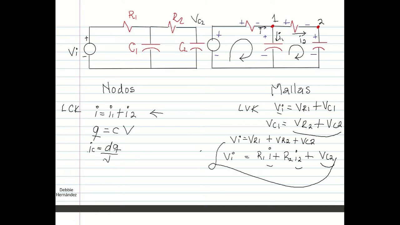 Ecuación diferencial de un circuito RC de segundo orden - YouTube