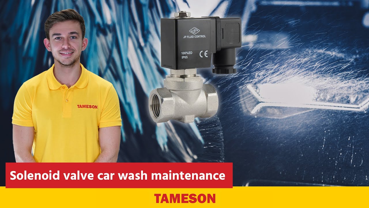 Solenoid valve car wash maintenance I Tameson - YouTube