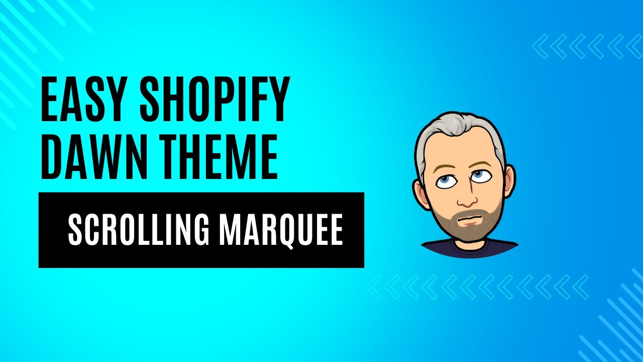 Shopify Scrolling Marquee for Dawn Theme - YouTube