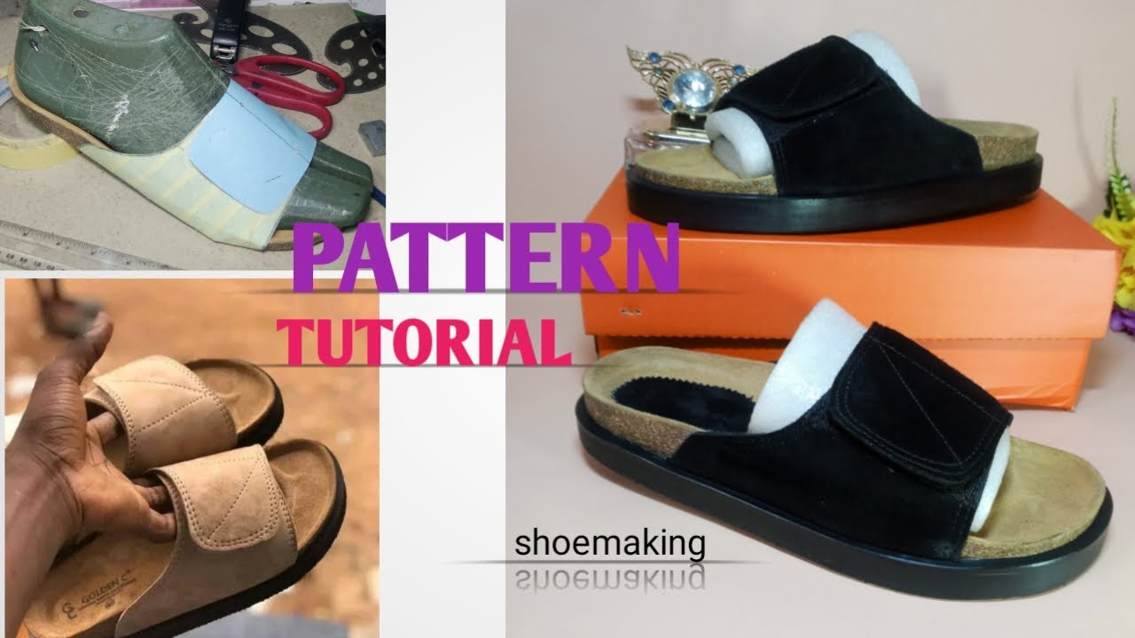 How to make pattern for this unique Birkenstock slide #shoemaking # ...