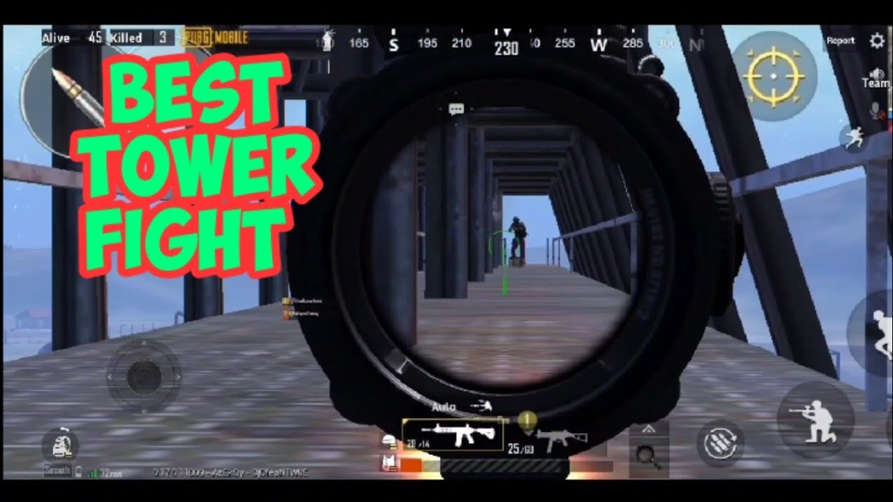Best military base tower fight , pubg mobile - YouTube