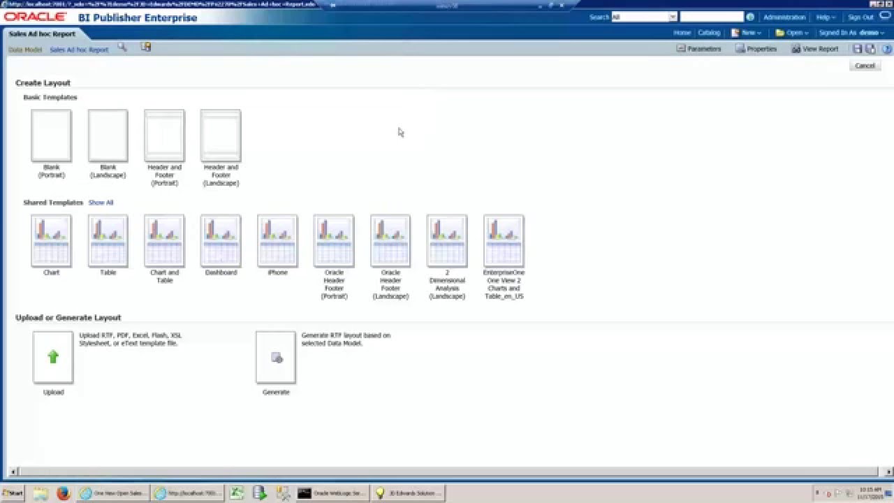BI QuickLaunch for JD Edwards - Oracle One View Reporting Boilerplate ...