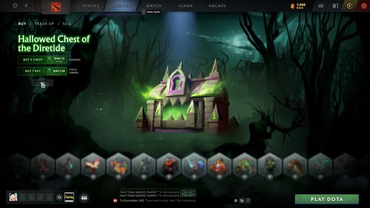 OPENNING HALLOWED CHEST OF DIRETIDE x 26 UNTIL I GET EMBLEM - YouTube