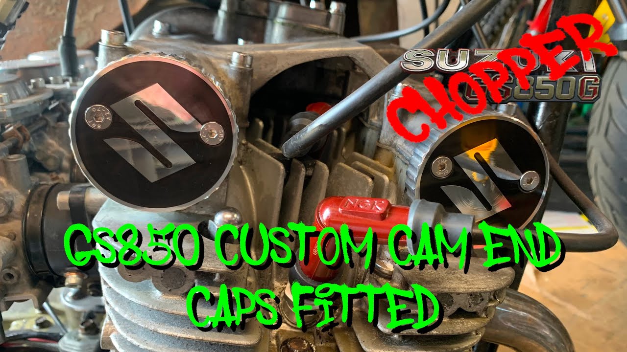 Suzuki GS850 Custom Cam End Caps Finally Fitted - YouTube