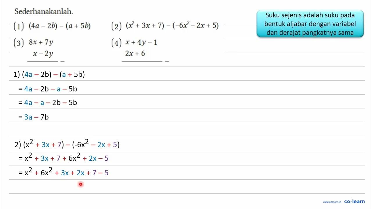 Sederhanakanlah 1 4a 2b a 5b 2 x 2 3 X 7 6 X 2 2x 5 3 sederhanakanlah-1-4a-2b-a-5b-2-x-2-3-x-7-6-x-2-2x-5-3