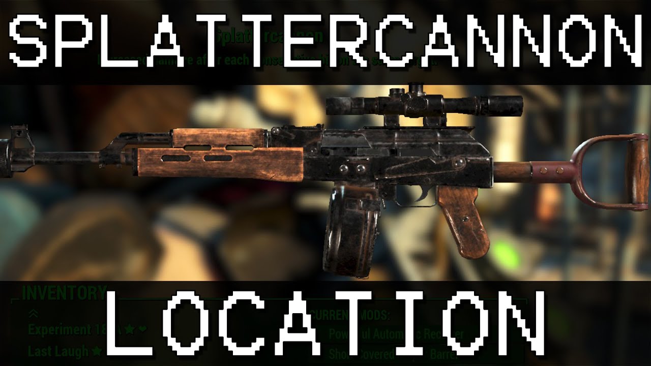 Fallout 4 Nuka World - Splattercannon Location - Legendary Rifle - YouTube