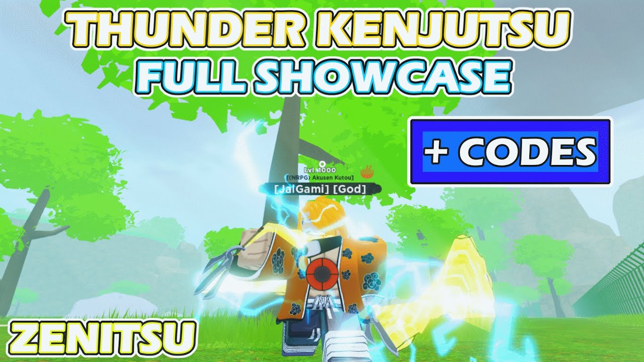 [CODE] ZENITSU *THUNDER KENJUTSU* FULL SHOWCASE || In Shindo Life ...