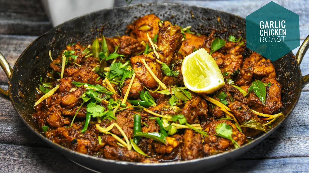 Garlic Chicken Roast | Tawa chicken | papper chicken garlic roast ...