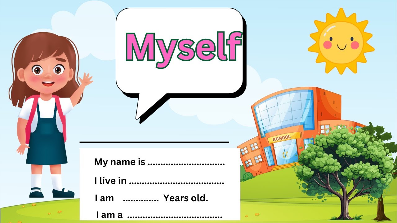 How to introduce yourself in kindergarten | Myself |Easy on myself in ...