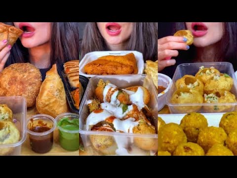 ASMR INDIAN STREET FOOD MUKBANG (No Talking) EATING COMPILATION - YouTube