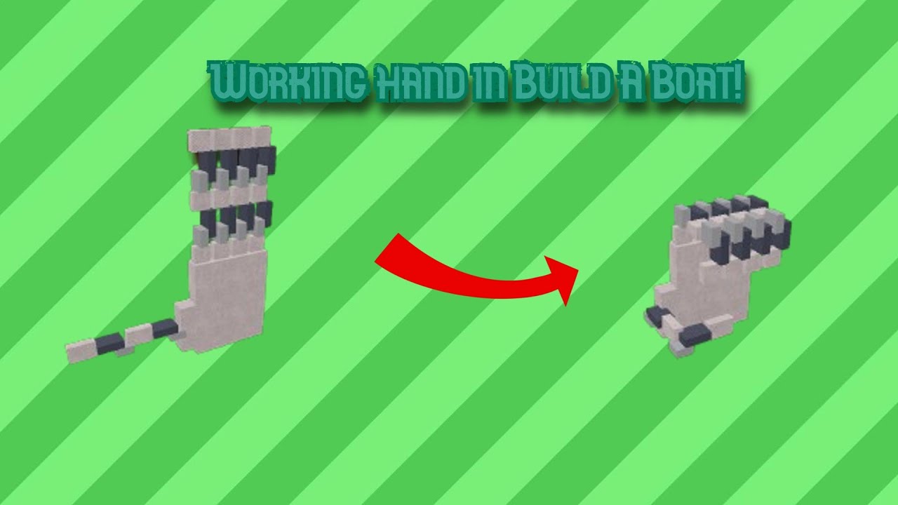 How to make a WORKING hand in build a boat - YouTube