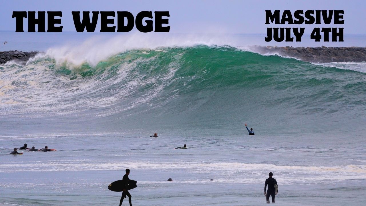 INSANE The Wedge: July 4th Big Wave Surfing & Wipeouts | RAW Footage ...