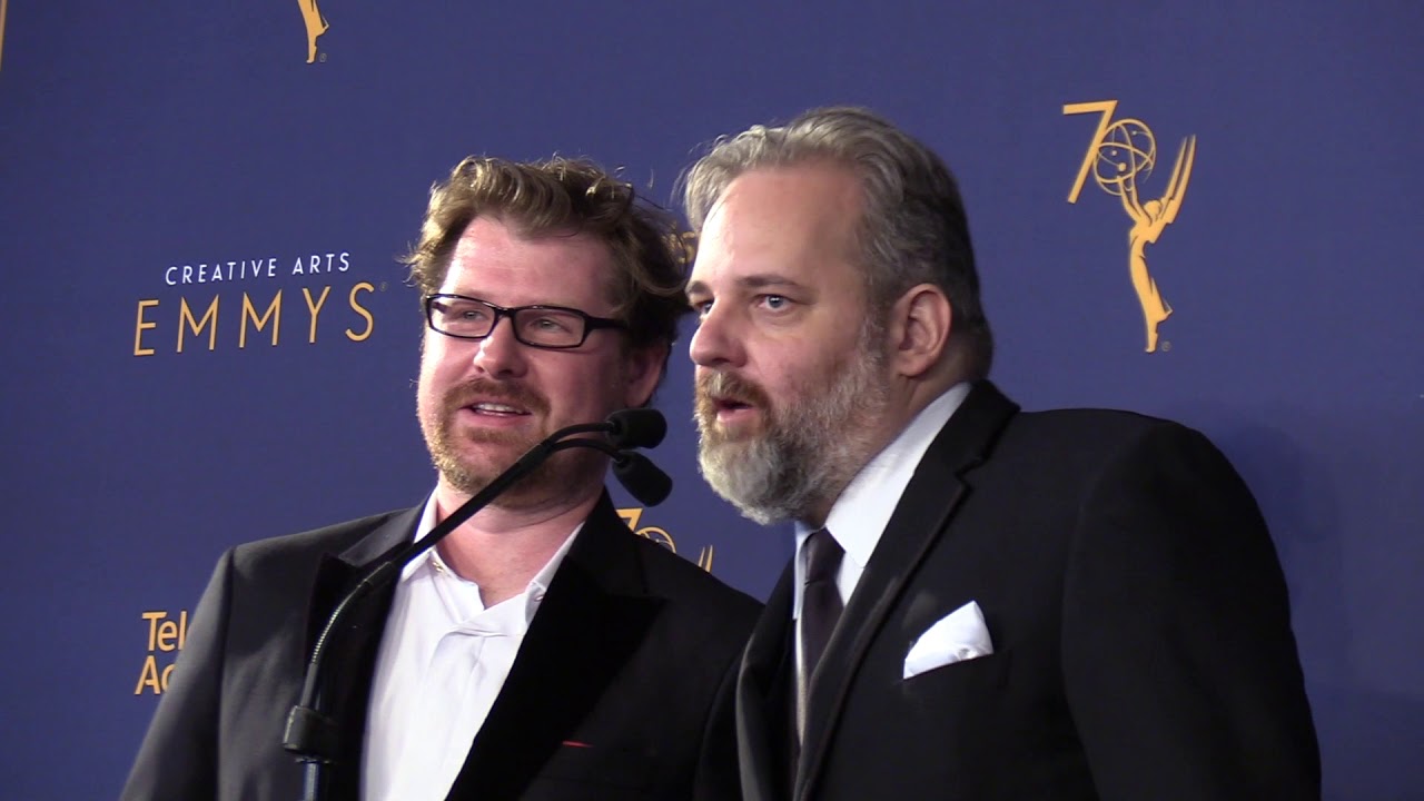 "Rick and Morty"-Schöpfer Justin Roiland und Dan Harmon mit ihrem ersten Emmy - YouTube