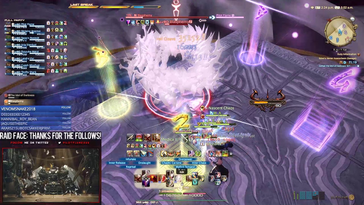 FFXIV: E7S FIRST CLEAR | WAR POV - YouTube