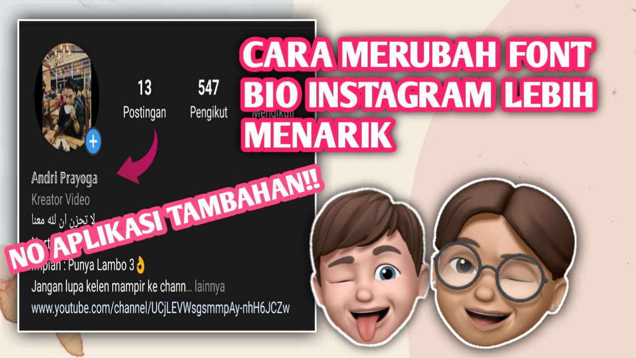 CARA MERUBAH FONT DI BIO INSTAGRAM LEBIH MENARIK 2020 - YouTube