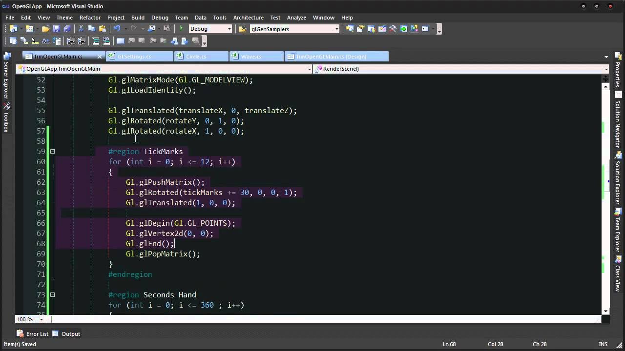 KGR Vjezbe - OpenGL Analog Clock - YouTube
