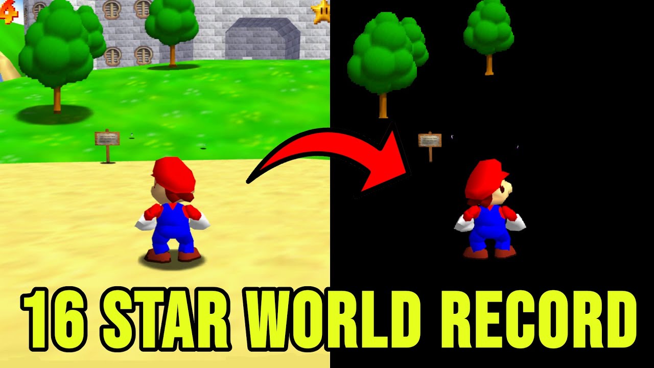 Super Mario 64 Dark Edition - 16 Star Speedrun World Record in 21:30 ...