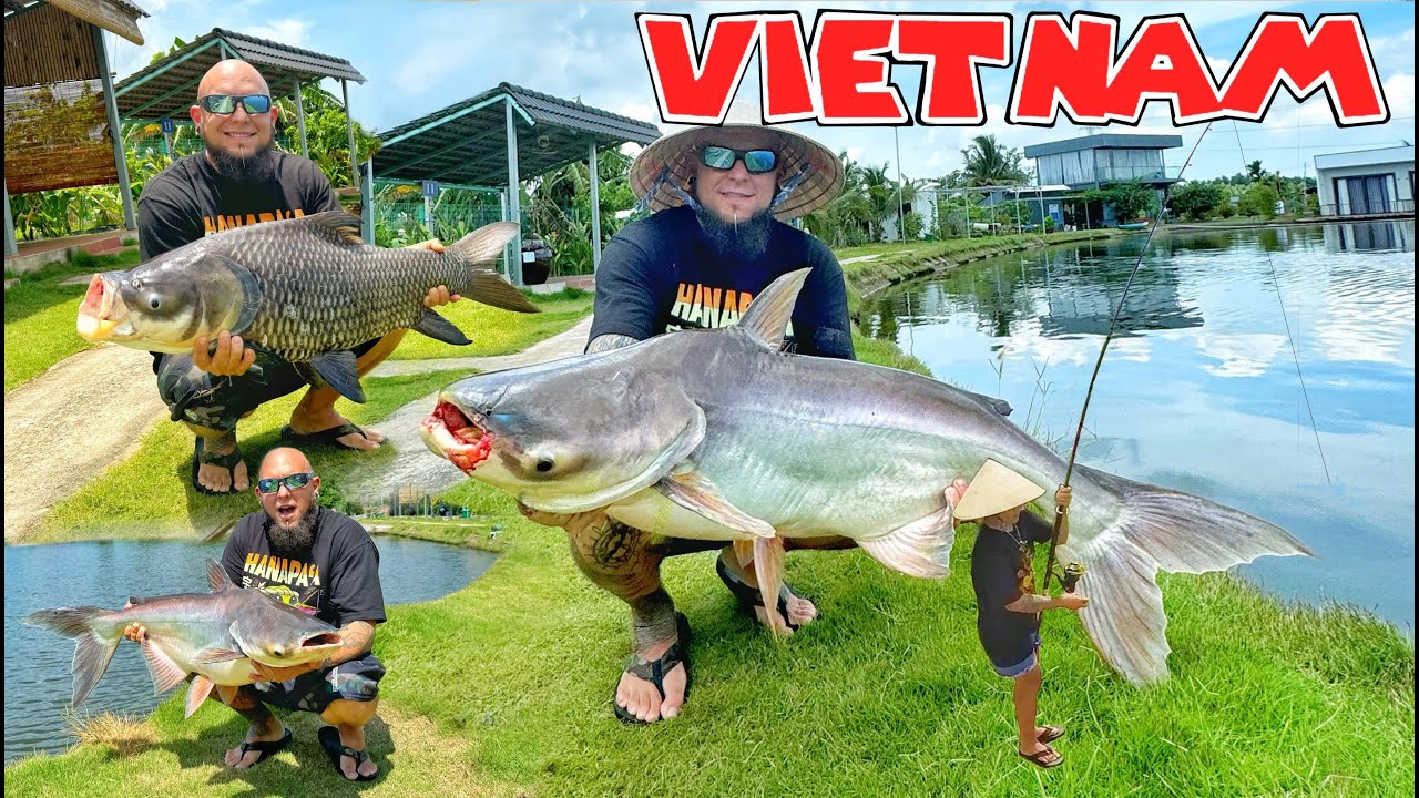 FISHING IN VIETNAM FOR GIANT FISH| MEKONG CATFISH | SIAMESE CARP| - YouTube