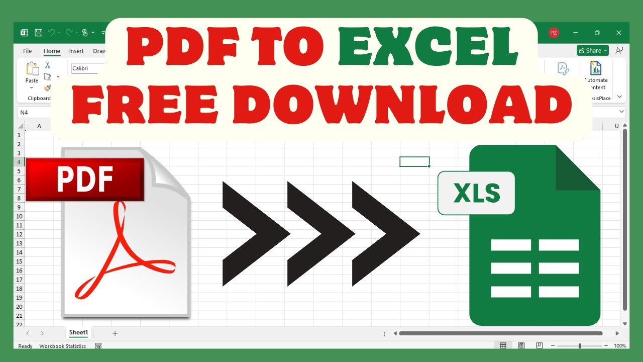 How To Convert PDF To Excel Free Download - YouTube