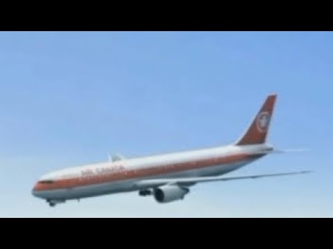 Air Canada Flight 143 - Landing Animation - YouTube