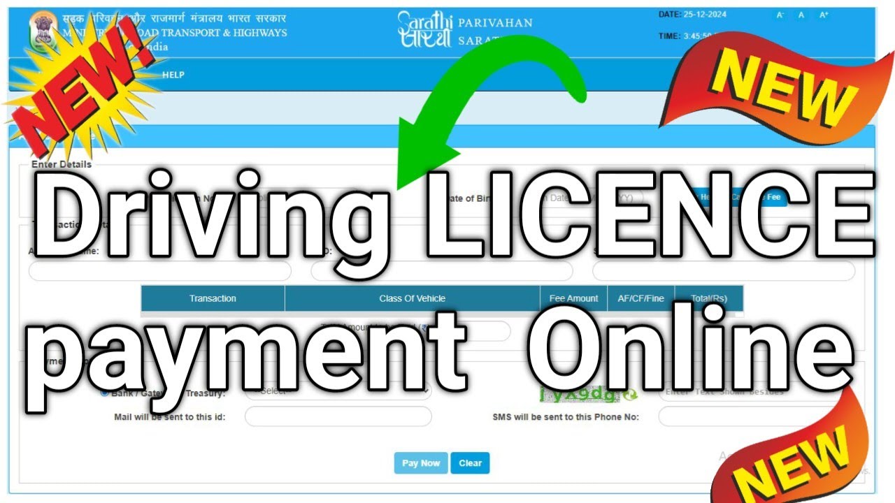 Driver License Payment Online Kaise Kare 2025 ll Driving Licence online ...