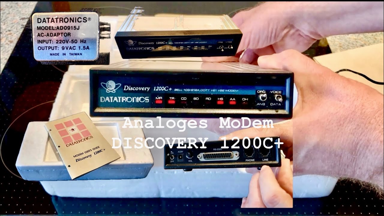 Discovery 1200C+ - Analoges Modem (Baujahr 1990) - Auspacken, Stromtest ...