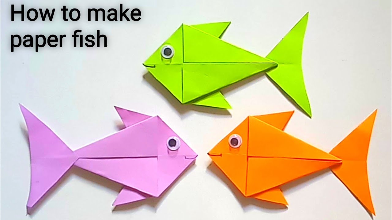 How to make paper fish || HH art craft - YouTube