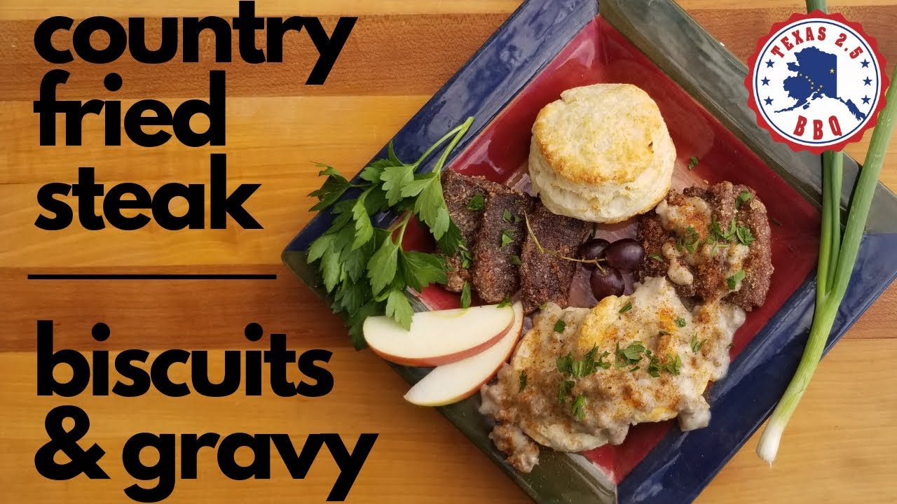 Country Fried Steak Bites with Biscuits & Gravy! - YouTube