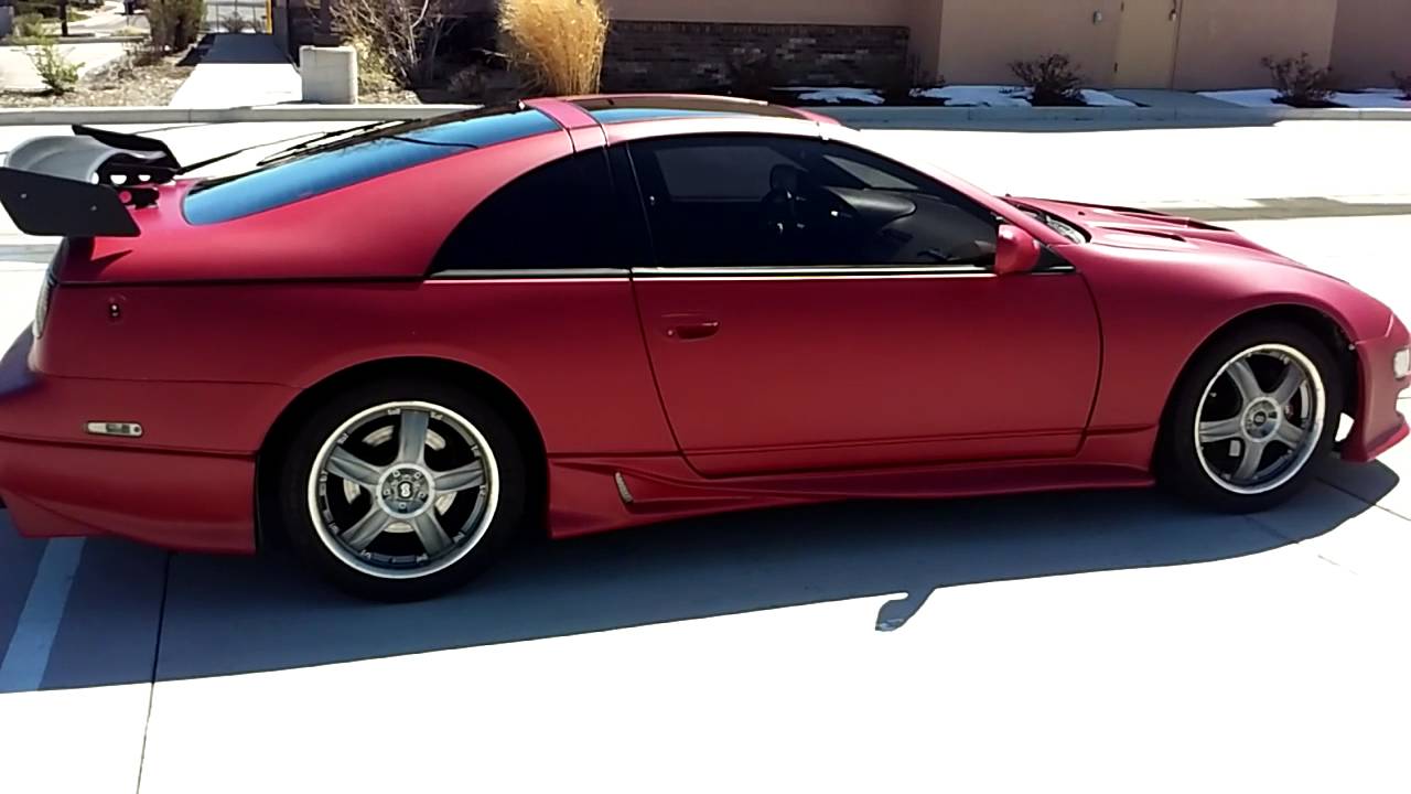 300zx matte metallic red wrap - YouTube