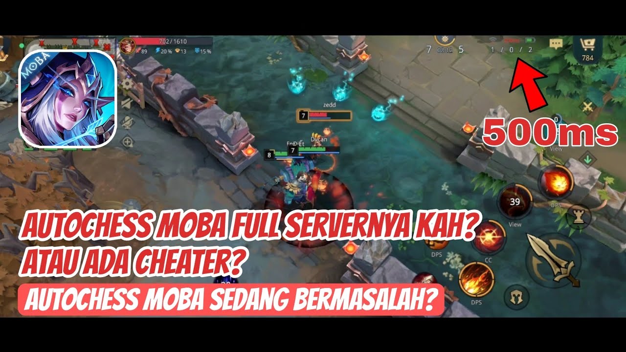 PING 500ms AutoChess Moba Full Servernya Kah⁉️atau ada cheater ⁉️ ...