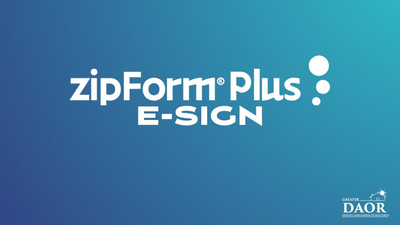ZipForm + E Signing Docs - YouTube