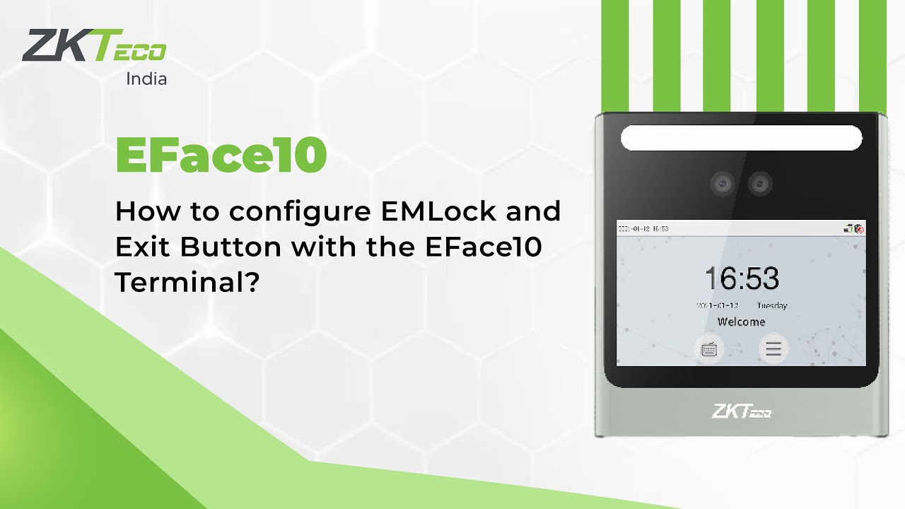 How to configure EMLock and Exit Button with the EFace10 Terminal ...