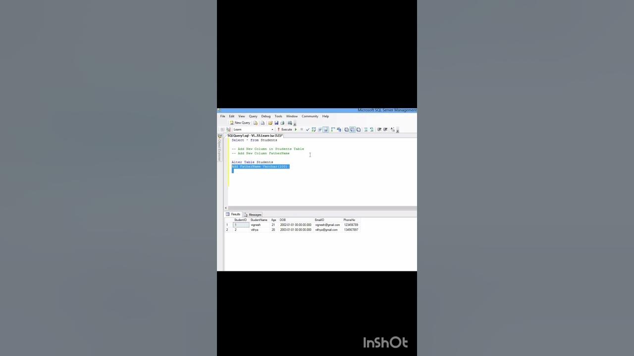 "How to Add a New Column to a Table in SQL: Step-by-Step Guide" - YouTube