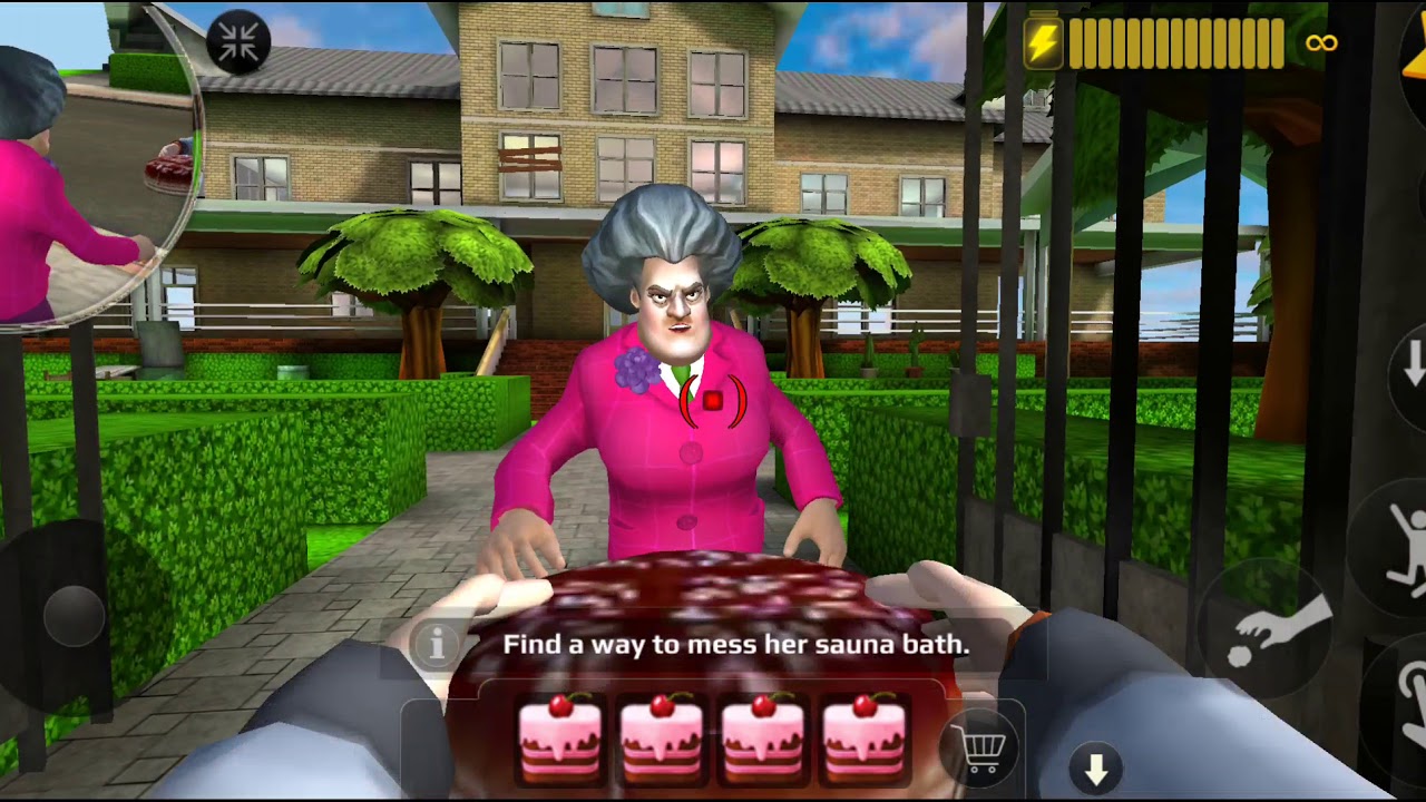 Throwing 4 Cakes At Miss T - Scary Teacher 3D Gameplay - YouTube